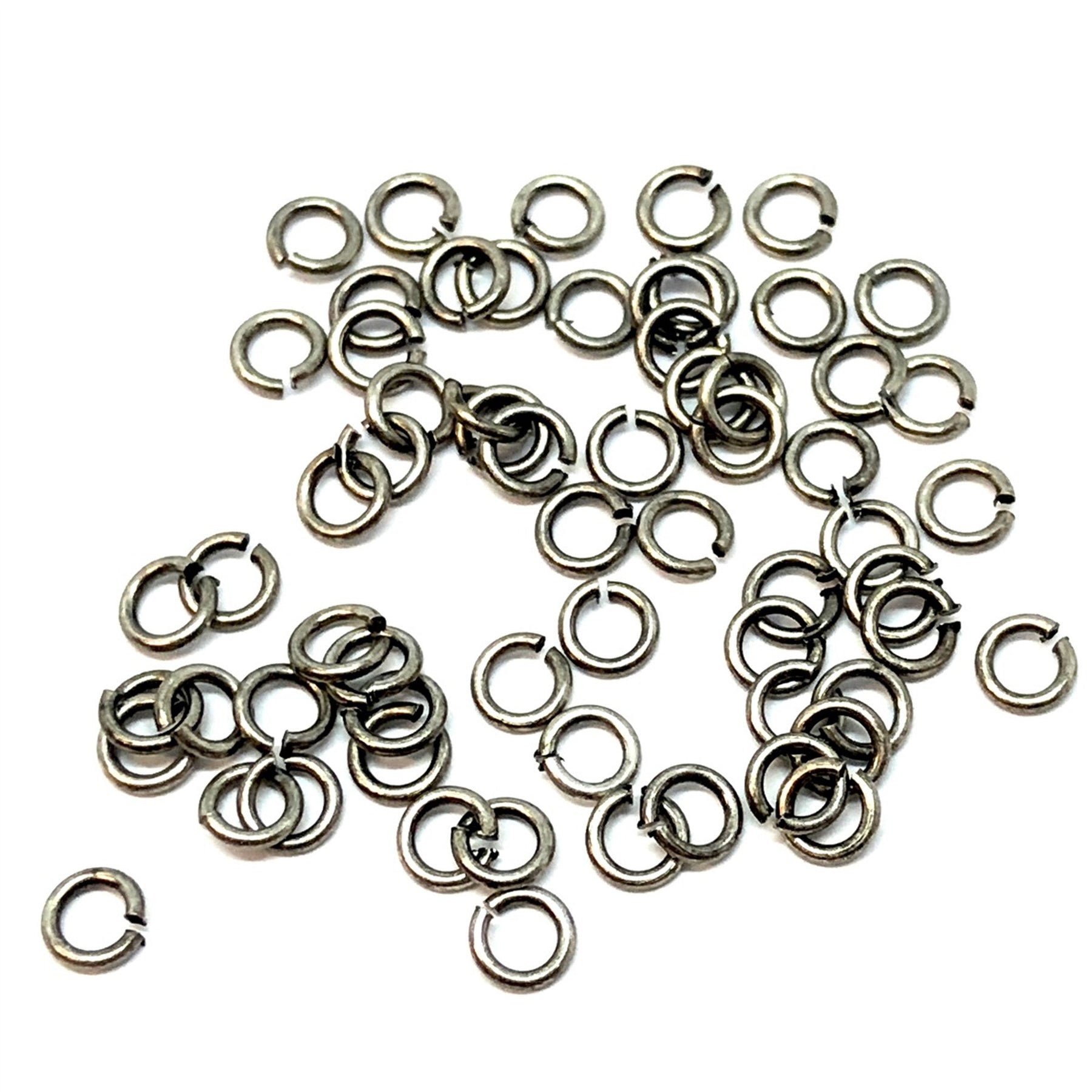 100 Jump Rings Antique Silver 3mm Julz Beads UK