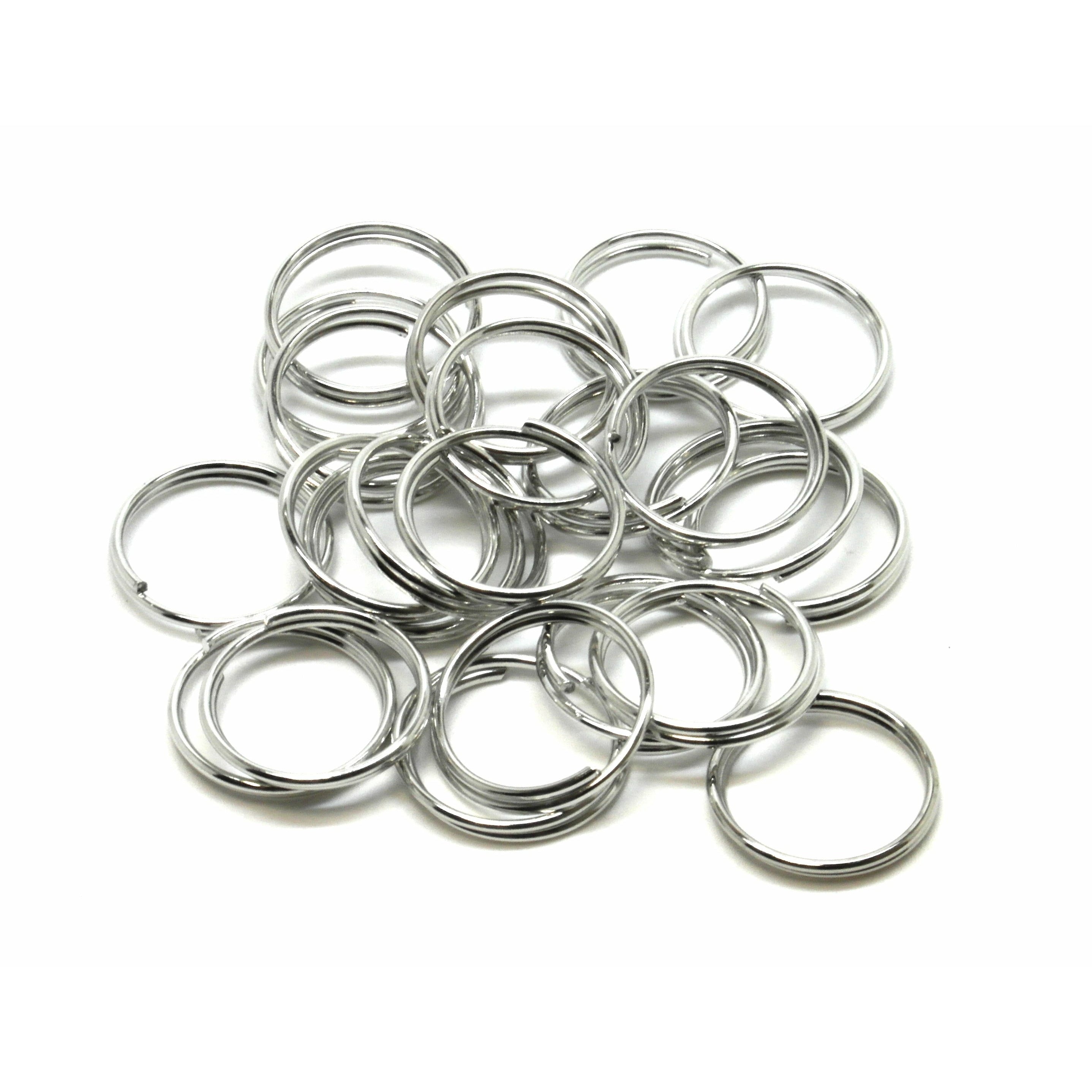 Split Rings - Antique Silver Tone - 16mm - Pack of 200 | Julz Beads UK
